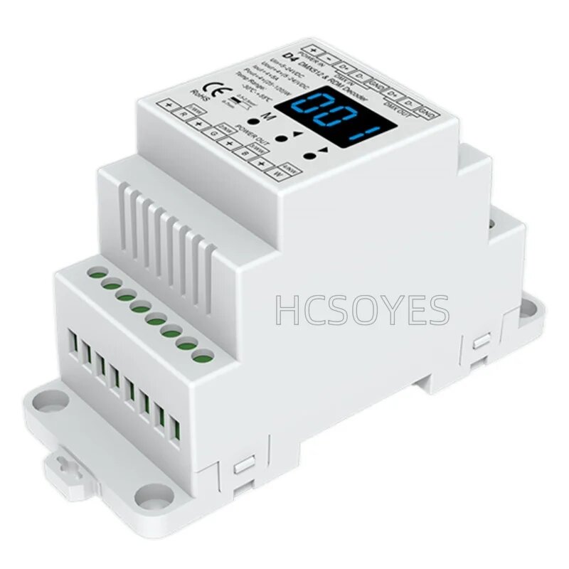 HCSOYES D4 4CH RGBW DMX контроллер, Белый, D4