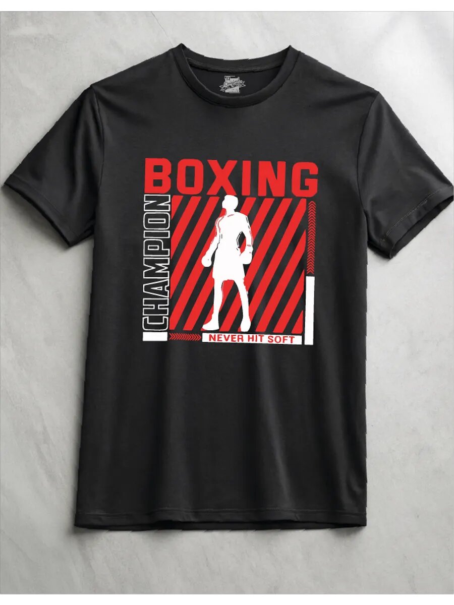 Футболка с принтом бокс