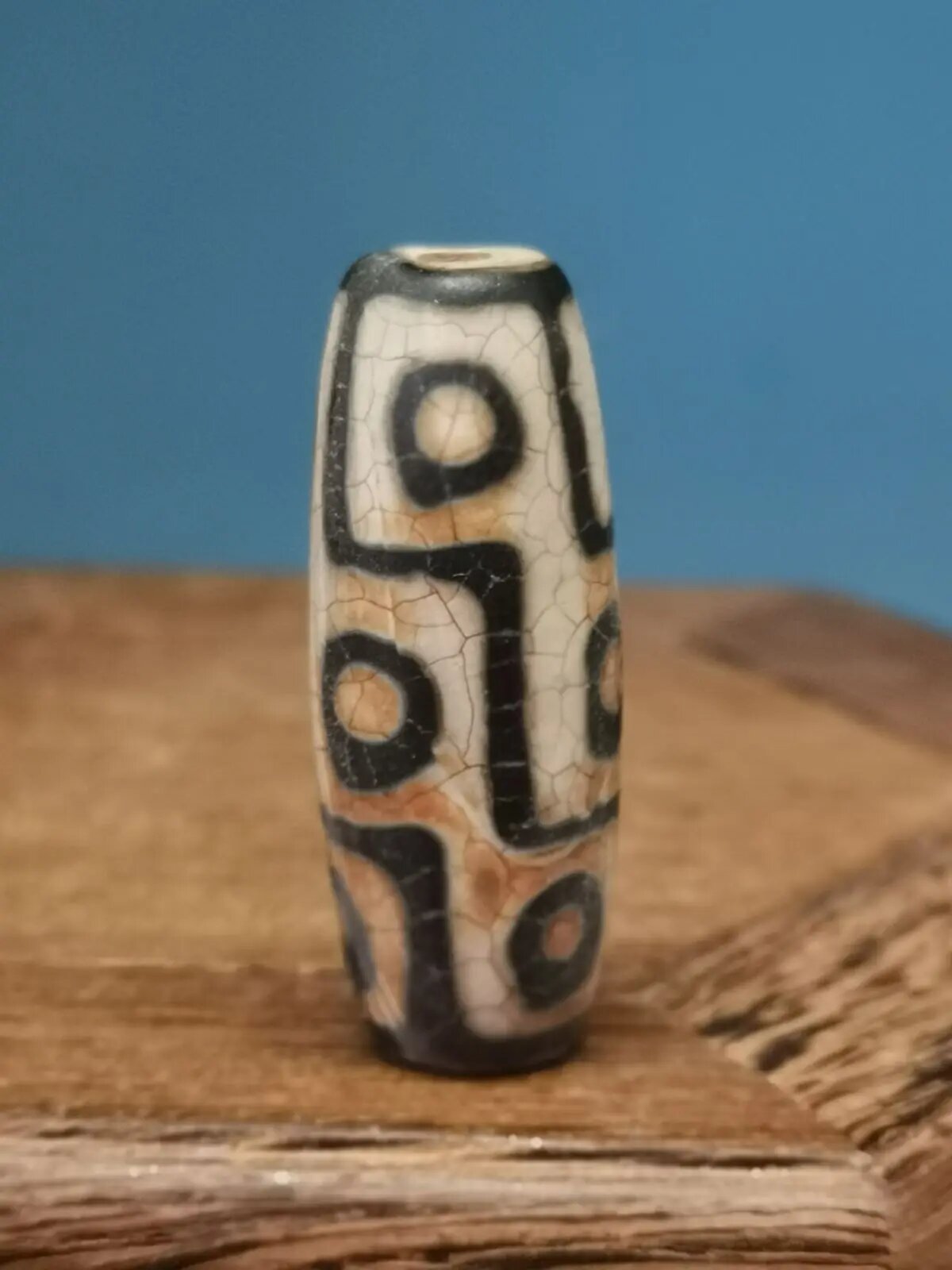 Специальный редкий тибетский агат с жилкой дракона Дзи *9 глаз * подвеска из бисера A74