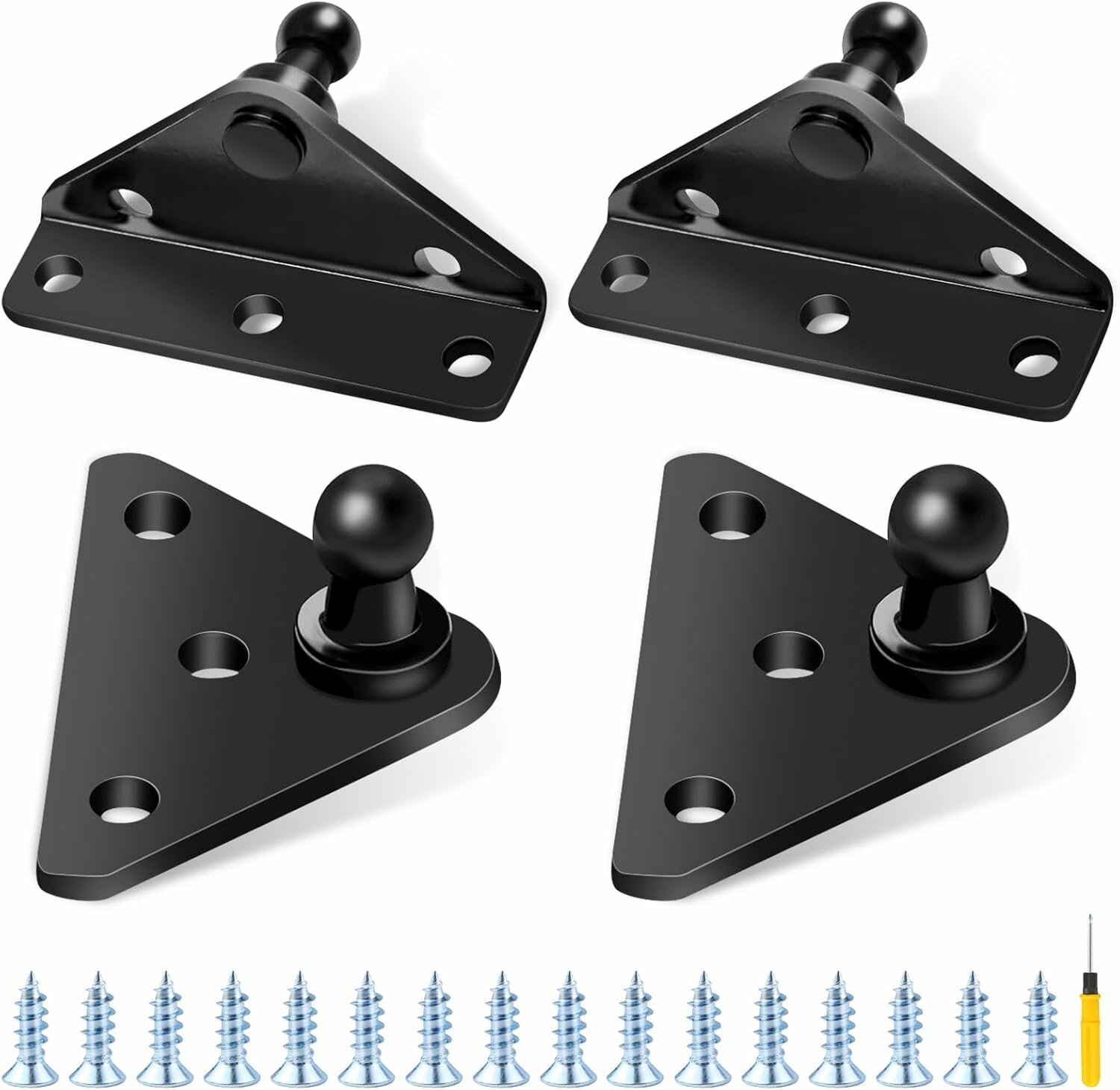 4 штуки универсального болта с шаровой головкой диаметром 10 мм/0,39 дюйма и широким монтажным кронштейном с 16 винтами