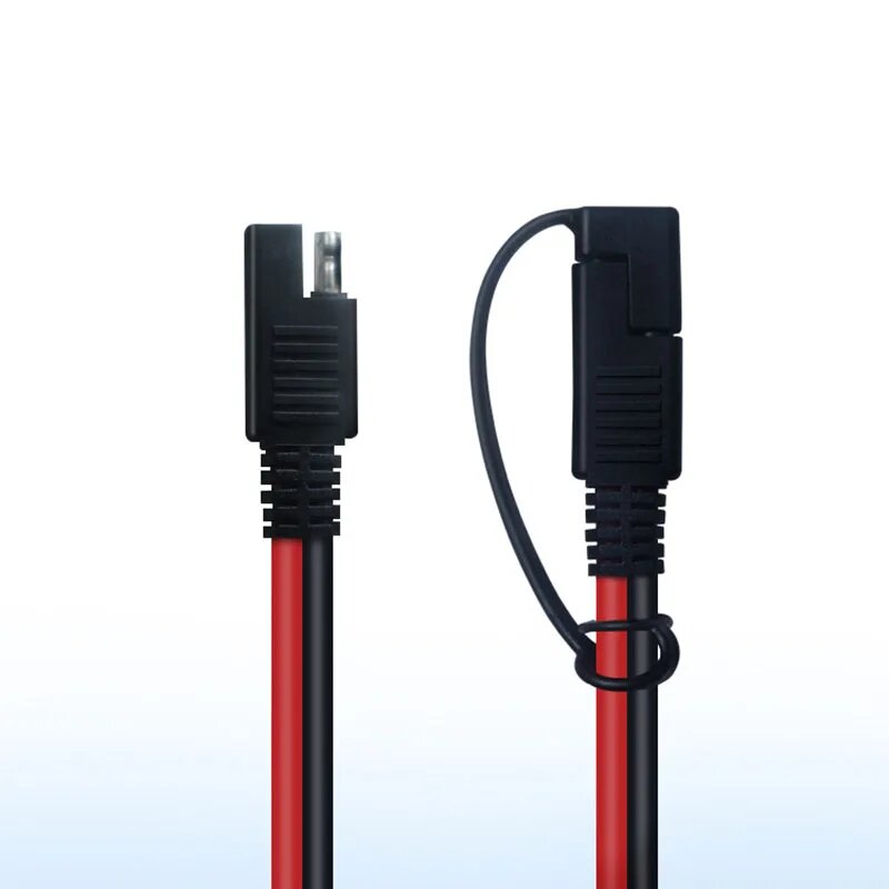 Разъем SAE TO SAE 12AWG Быстроразъемный удлинительный кабель 30A Пылезащитный колпачок Автомобильный аккумулятор Зарядка лагеря Прицеп Солнечные панели провод t