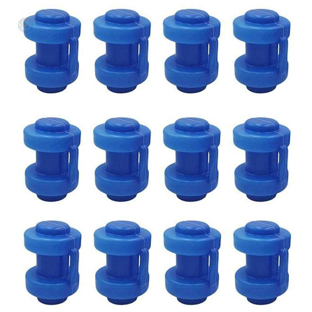 Заглушки для батута 25 мм, комплект из 12 синих крышек-держателей для защитной сетки, пластиковые наконечники стержней