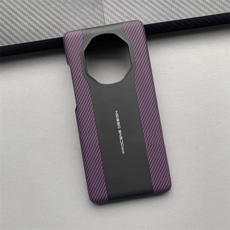 Huawei Mate 40 Porsche Design Collection Ультратонкий Кевларовый Карбоновый Чехол для Mate 40, Фиолетовый Защитный Чехол