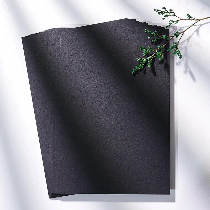 Черные открытки из бумаги, 20 шт