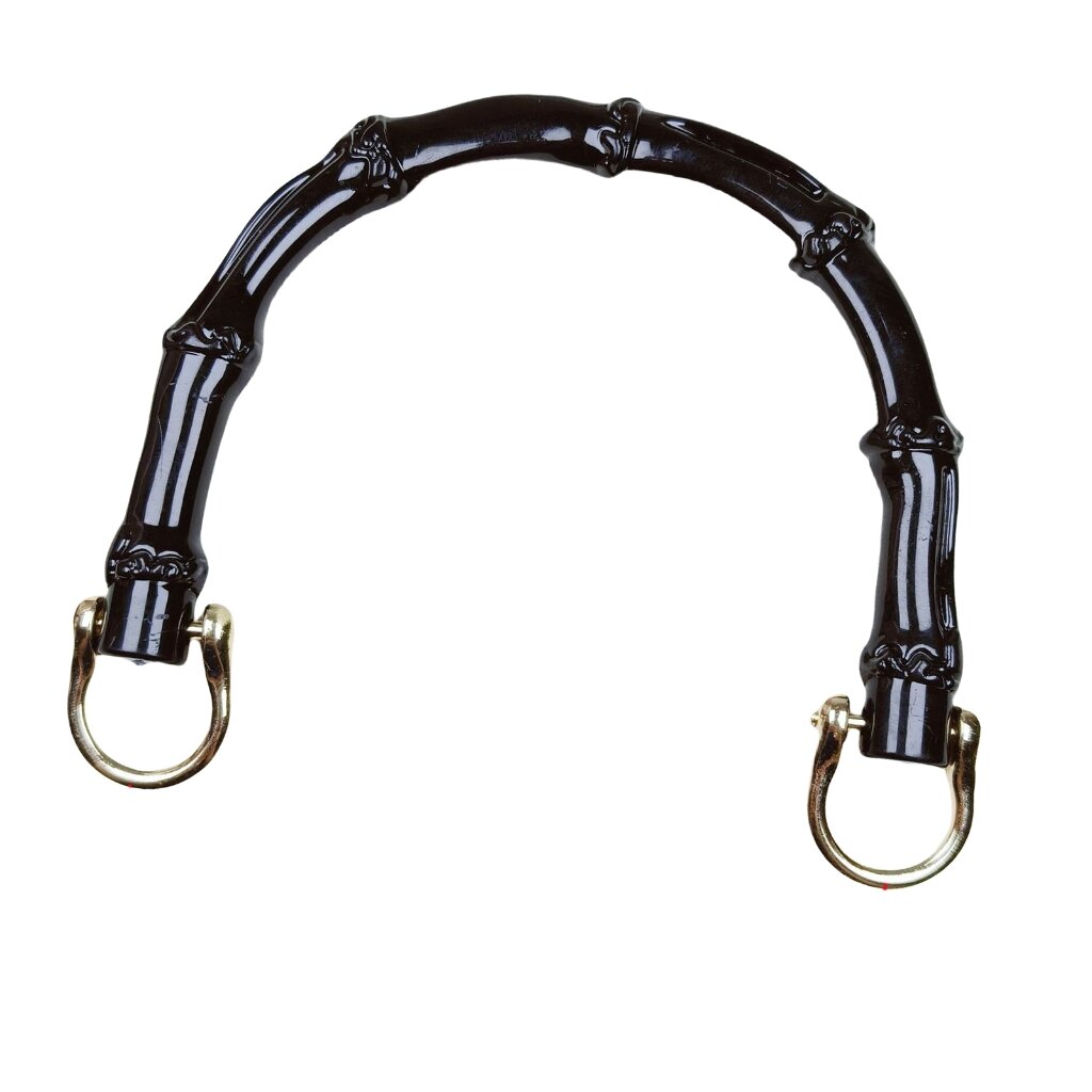 Универсальная ручка для сумок из черной смолы, имитирующей бамбук, для сумок своими руками