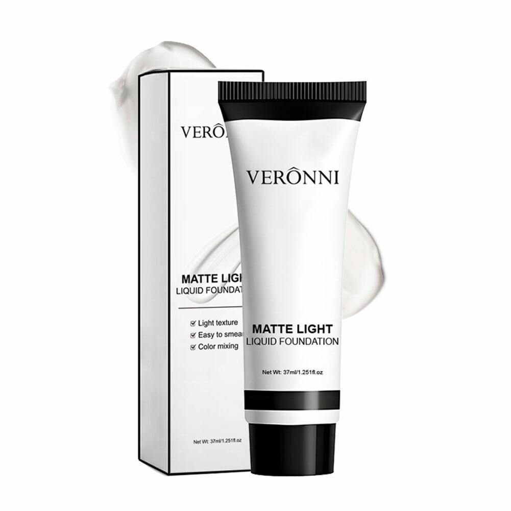 VERONNI чисто-белая жидкая тональная основа, стойкая и не легко смываемая, консилер для сценического макияжа