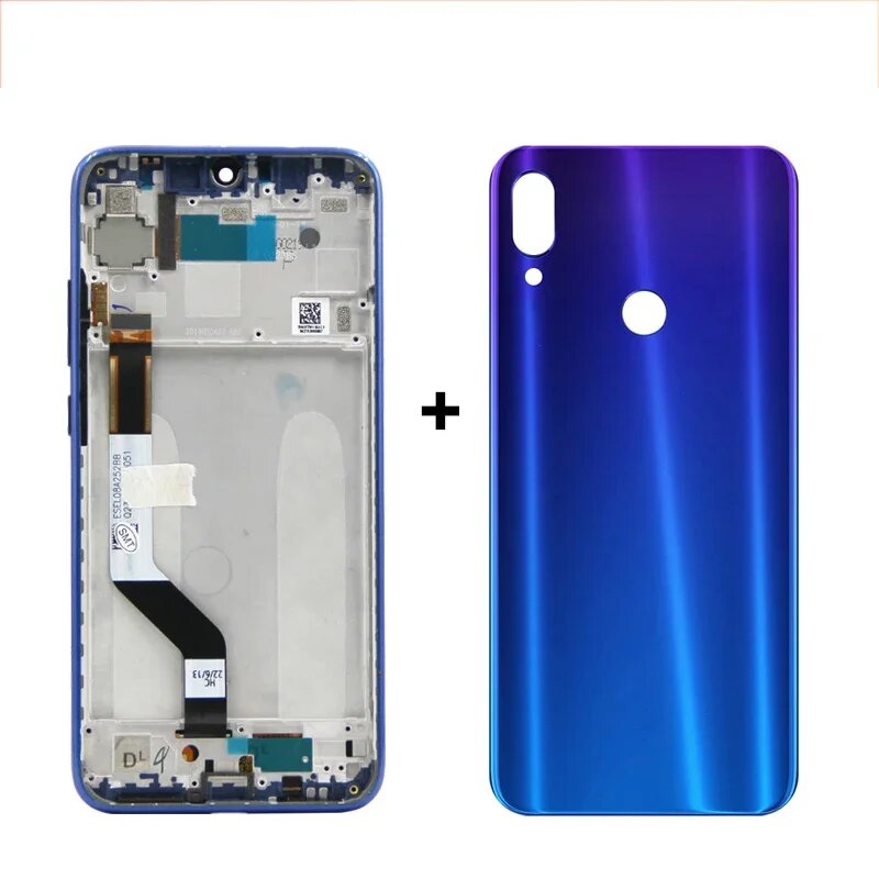 Для Xiaomi 6,3 'Redmi Note 7 для Redmi Note 7 Pro M1901F7G ЖК-дисплей, сменный преобразователь сенсорного экрана в сборе Blue Frame Cover