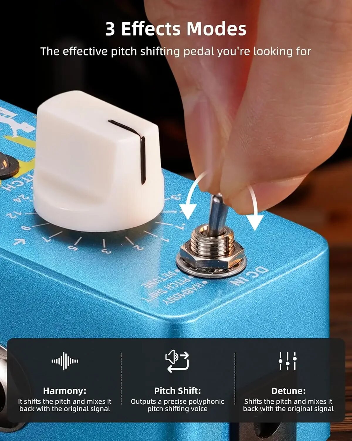 Lekato цифровая октавная педаль для гитары