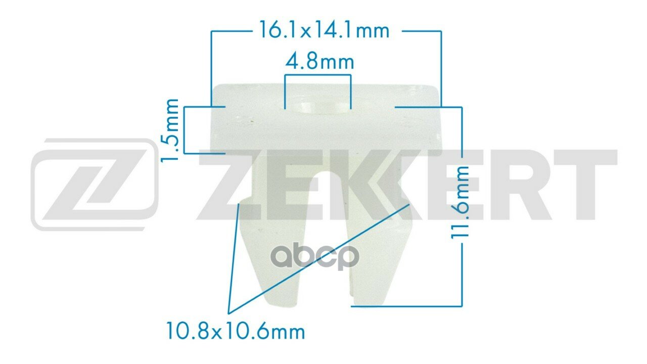 Клипса крепёжная Toyota (миним. кол-во заказа 10 шт) Zekkert арт. be-2380