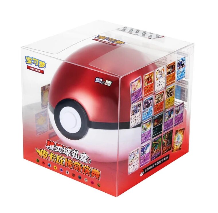 Pokemon Poke Ball Gift Tin с картами TCG