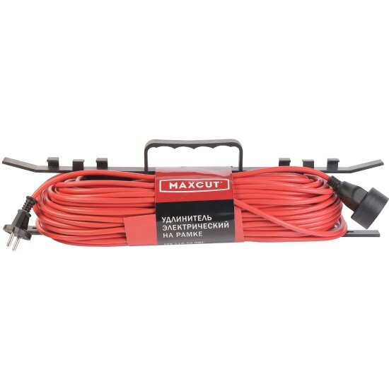 Удлинитель на рамке Maxcut EFS 315-20 ПВС (3х1,5), 20м, 1 гнездо, ПВС, с заземлением, IP20, 3000Вт