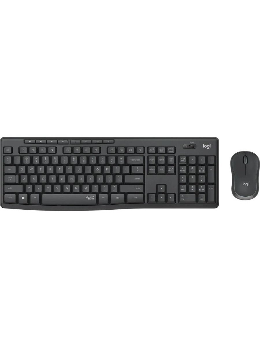 Клавиатура и мышь беспроводной комплект Logitech MK295 черный, 920-009813