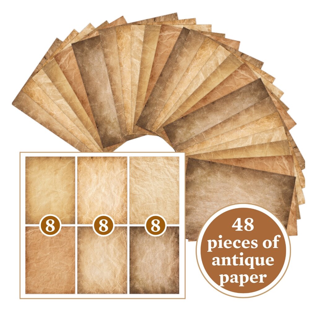 Высококачественная 48-страничная бумага формата А4 в ретро-стиле, набор бумаги для двусторонней печати для творчества