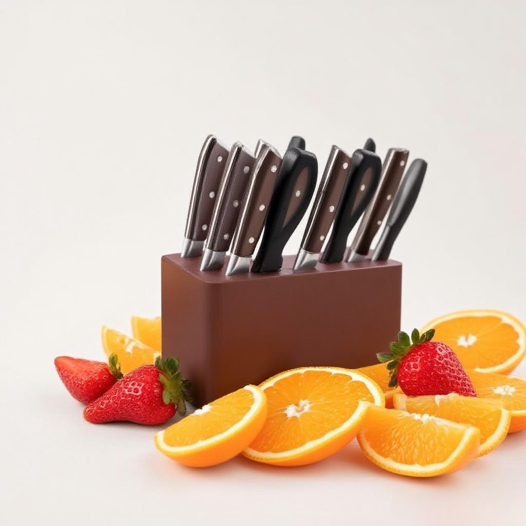 Набор для кухни 15 деталей из нержавеющей стали с деревянным блоком и ручным заточителем, нож поварской 8 дюймов, нож для нарезки 8 дюймов, нож для хлеба 8 дюймов, нож 7 дюймов, нож для чистки 3.5 дюйма, универсальный нож 5 дюймов, стейковые ножи 4.5