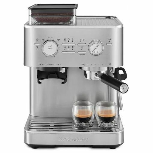 Кофеварка KitchenAid Semi Automatic Espresso Machine with Burr Grinder Brushed Stainless Steel KES6551SX