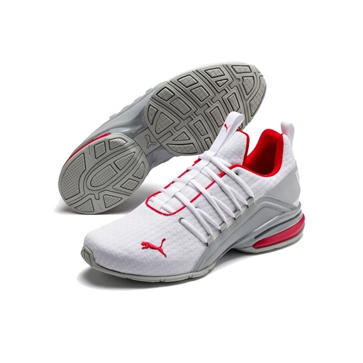 Кроссовки PUMA Axelion, размер EU 40 стопа (25.5CM), белый-красный — фото 1