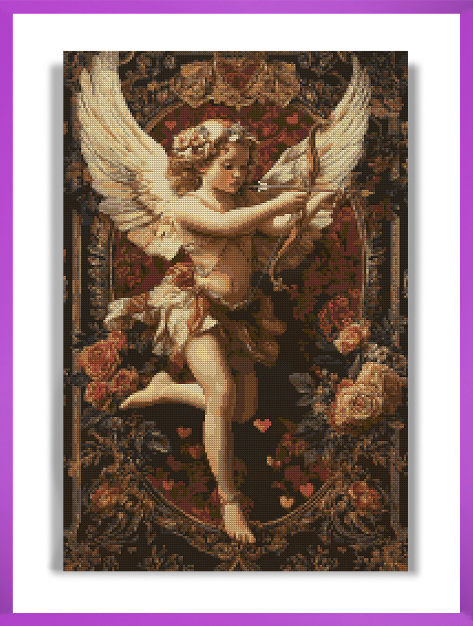 Алмазная мозаика на подрамнике - вышивка - Ангел любви 40 х 60 см