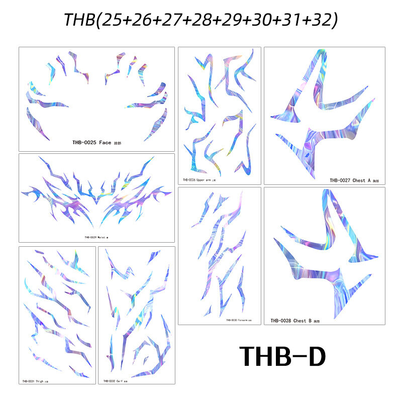 Аниме Охотники на демонов, женские и мужские группы, K-POP, лазерные татуировки, наклейки на тело, косплей, татуировка Руми.