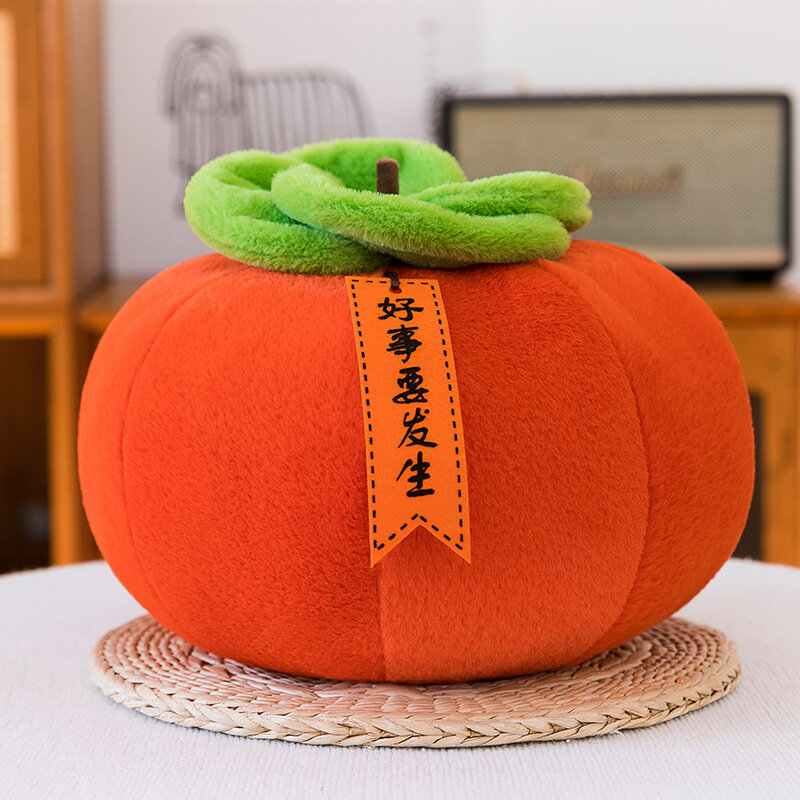 Плюшевая подушка в форме хурмы для сна, креативная подушка в виде хурмы, свадебный подарок, украшение для кровати,