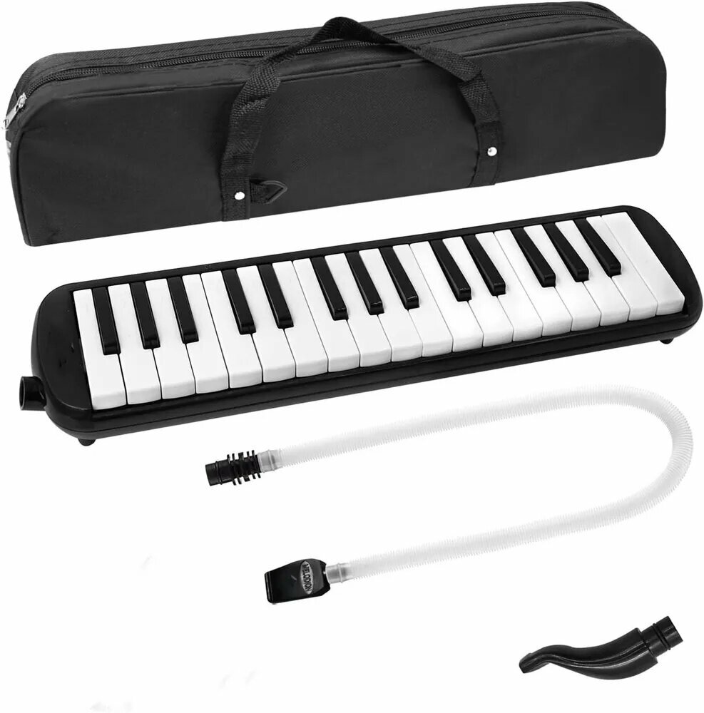 32-клавишная губная гармошка, басовый духовой инструмент со шлангом, 1 мундштук