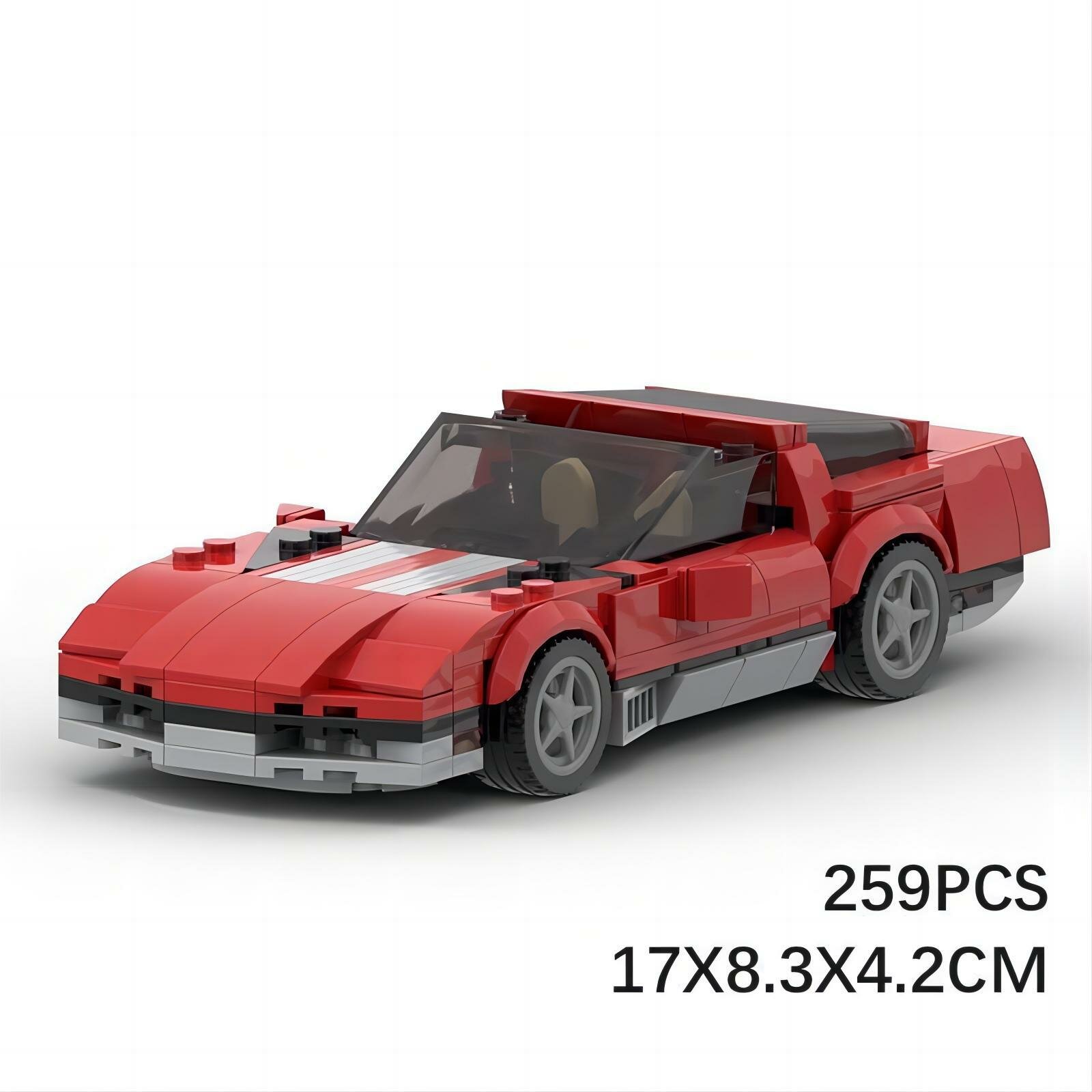 Строительные блоки MOC, автомобиль Corvette C4, кабриолет, обучающая сборка, набор игрушек, подарок