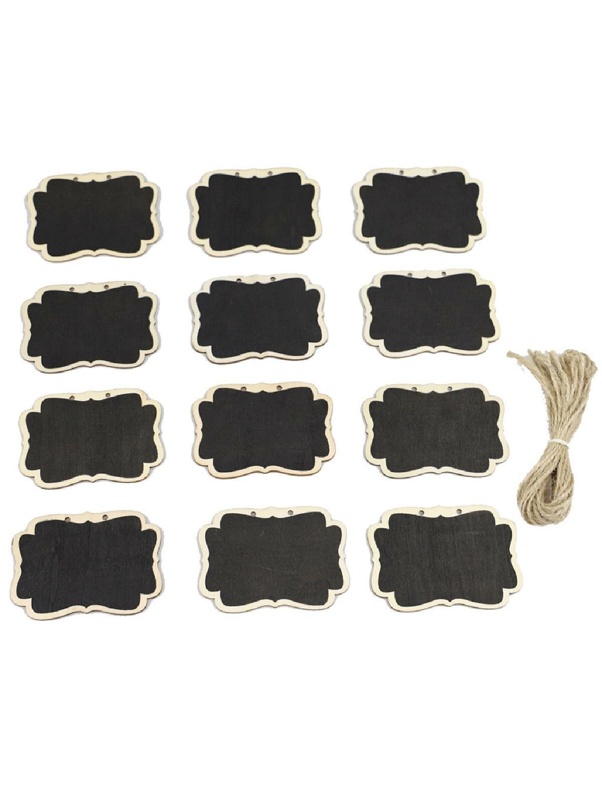 12x Мини-деревянная классная доска для свадебной вечеринки, доски для объявлений с надписями