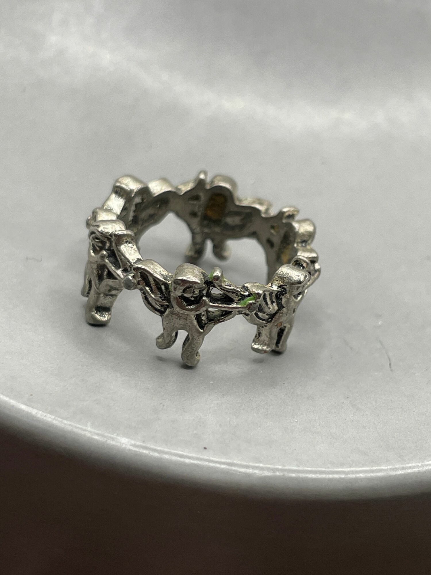 Винтажное кольцо, хоровод, размер 17