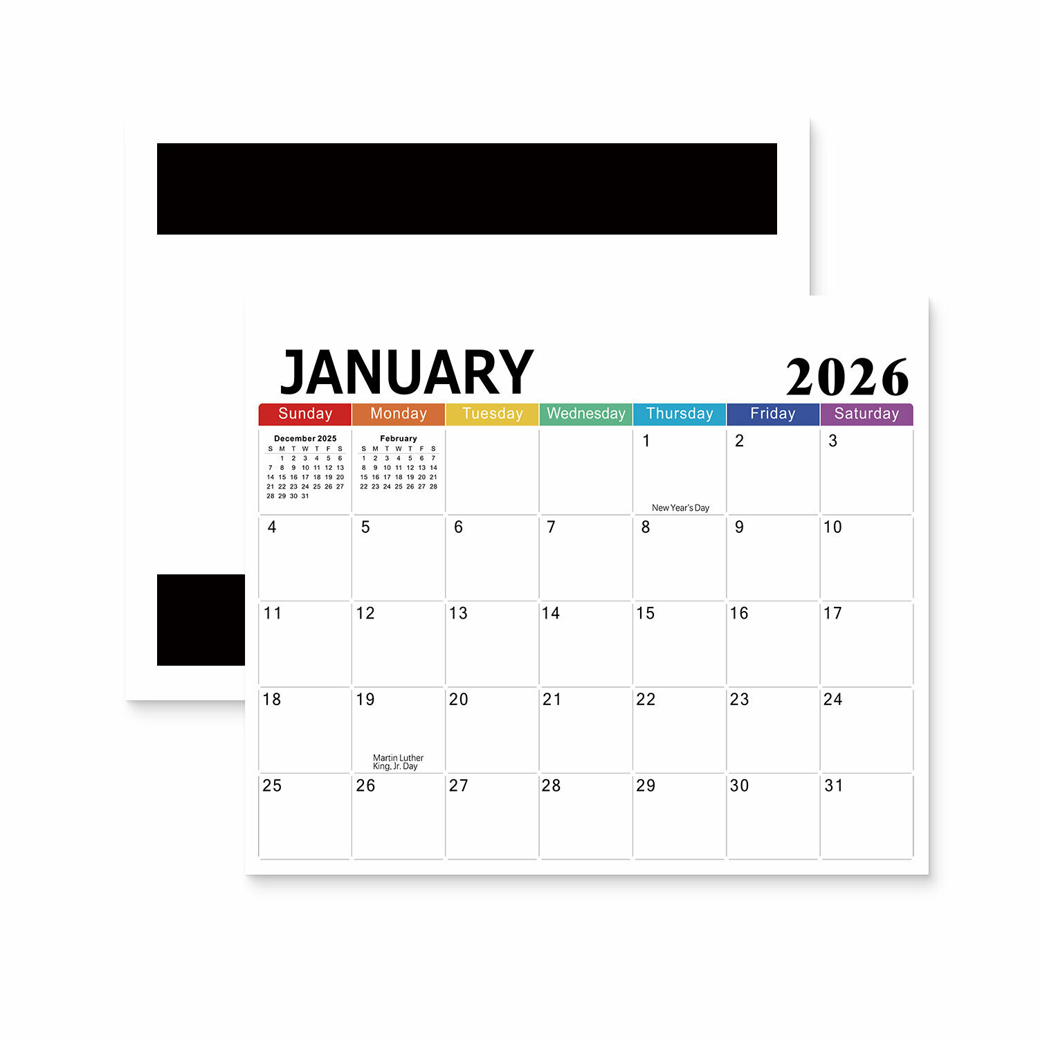 Креативный календарь Amazon 2026-2027, английская версия, 18-месячный магнитный календарь для холодильника