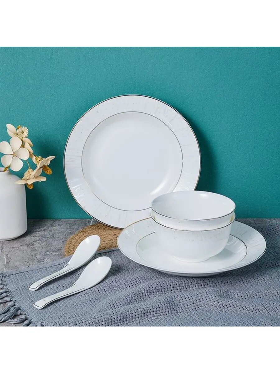Corelle Brands Silent Touch набор 6 предметов, белый, фарфор