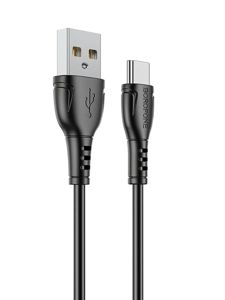 Кабель Borofone BX51 USB to Type-C, 3А, 1 метр, черный / провод для зарядки Android