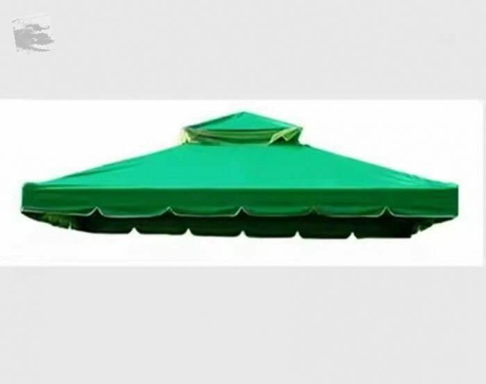 Наружный тент-крыша с двойным верхом 4 х 4 м для беседки, зеленый01