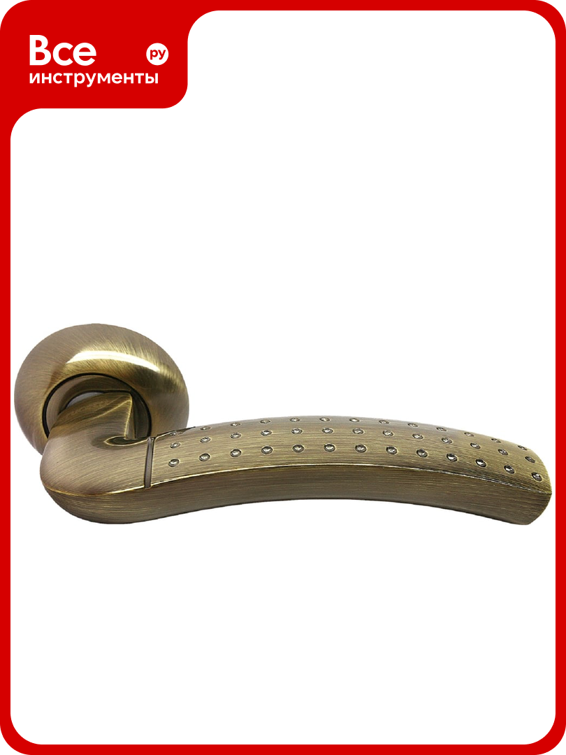 Дверная ручка Rucetti RAP 7 AB, бронза 9010027, алюминиевый, гальваника, круглая форма межкомнатных дверей