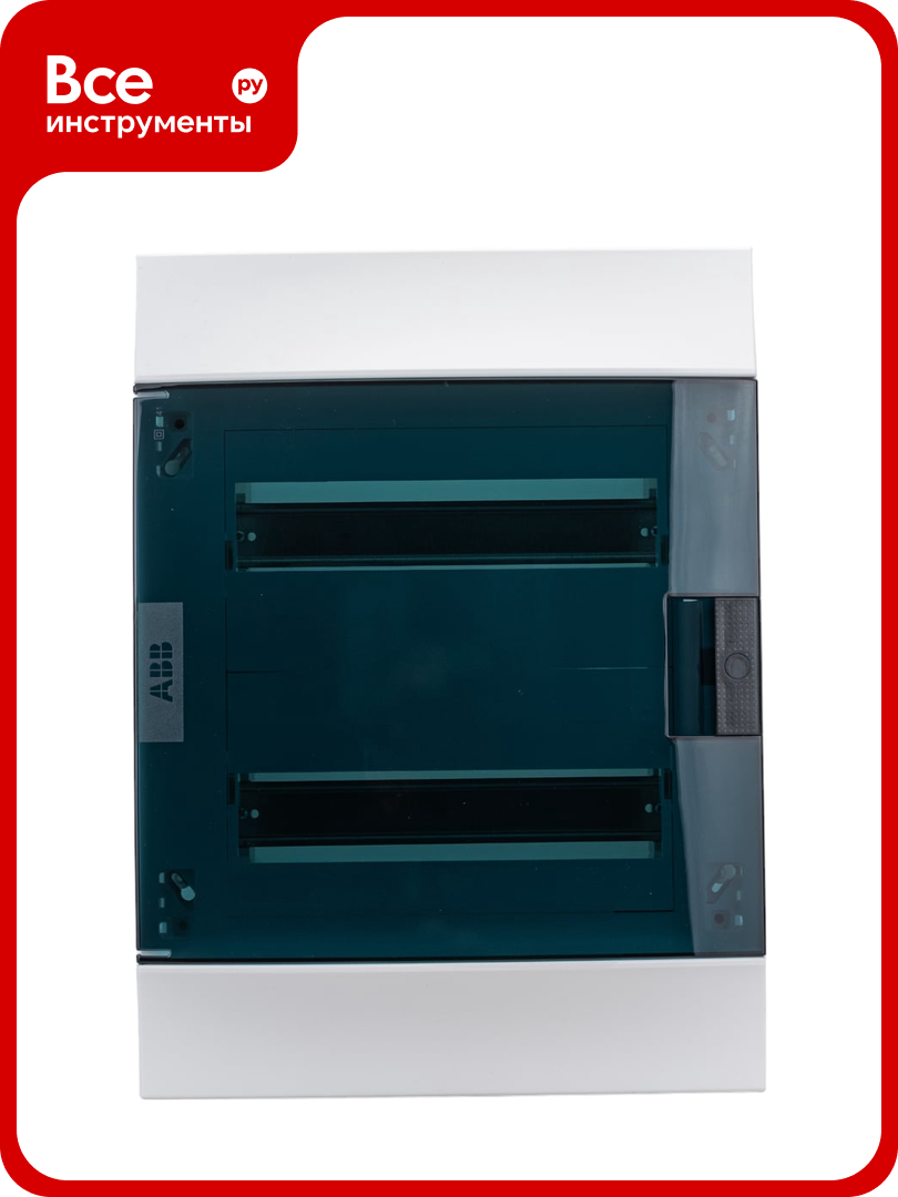 Бокс в нишу ABB mistral41 24 модуля, зеленая прозрачная дверь, c клеммами 1SLM004101A1205