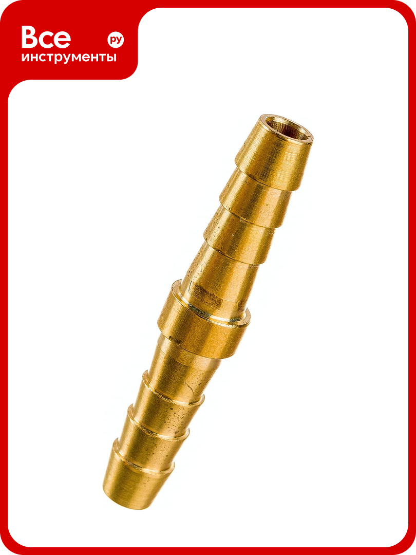 Штуцер двухсторонний елочка 6 мм - 6 мм Pegas pneumatic 3404