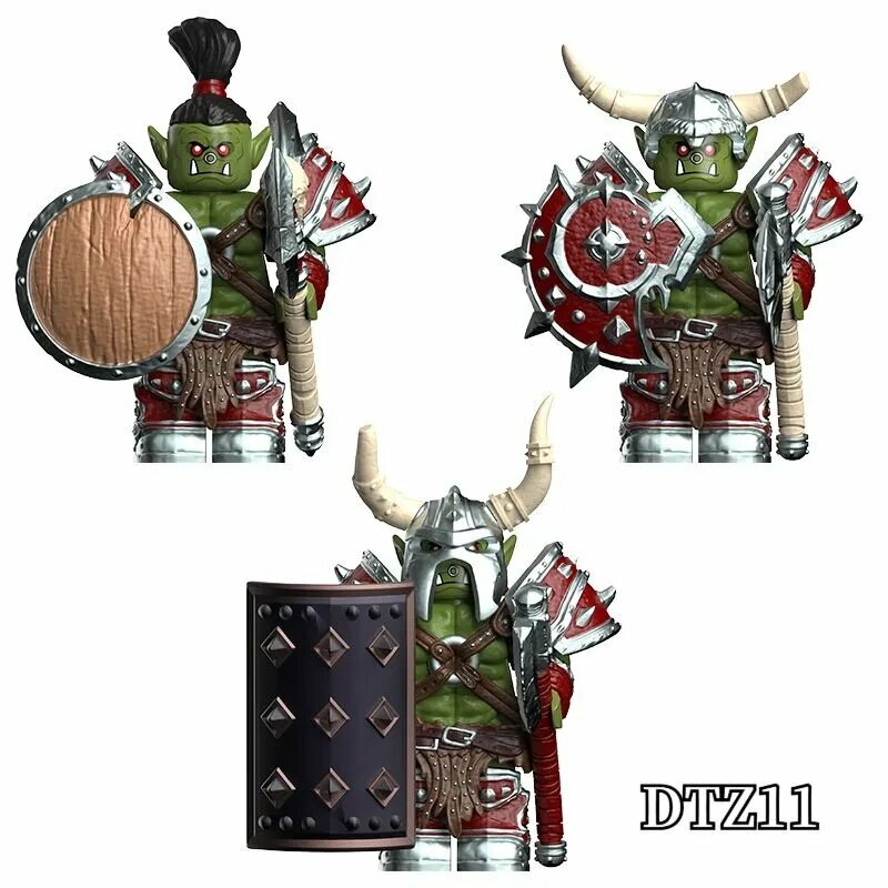 Конструктор World of Warcraft: Орки-воины в традиционных доспехах. Орды, племенные орки, коллекционные фигурки для сборки, совместимы с легo конструкторами