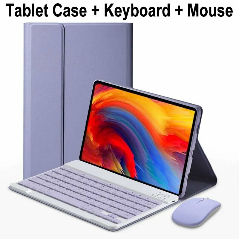 Чехол для Lenovo Tab P11/Plus 11 дюймов, для Xiaoxin Pad 11 2020 TB-J606F/L Pad Plus 2021 TB-J616F/L/J607F/L Съемный защитный чехол с русской клавиатурой и мышью.