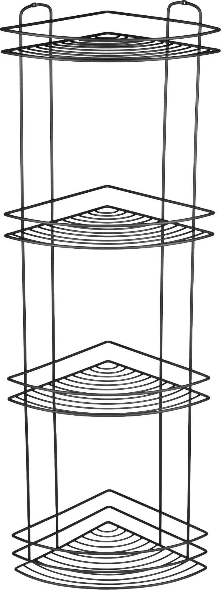 Полка угловая 4-ярусная BLACK, черный