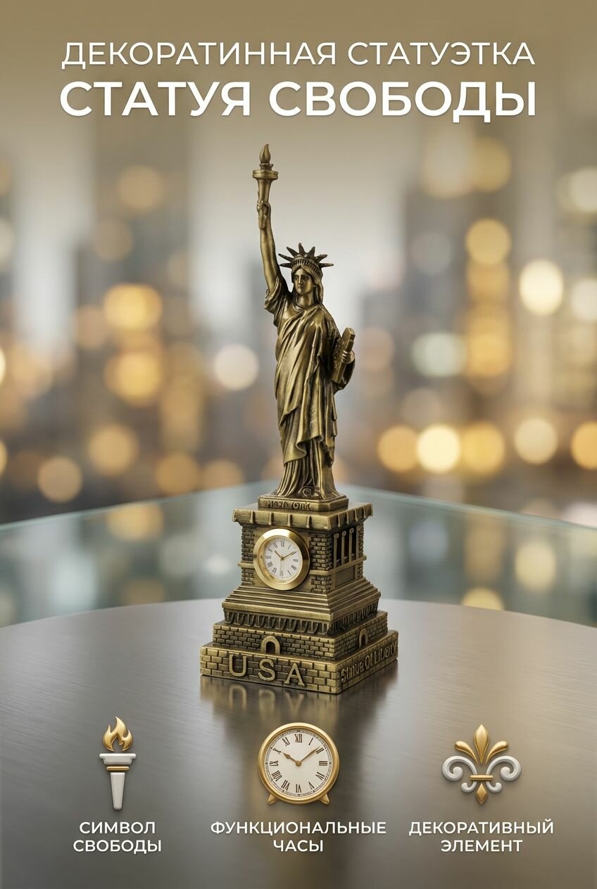 Фигурка декоративная USA статуя свободы, 25 см