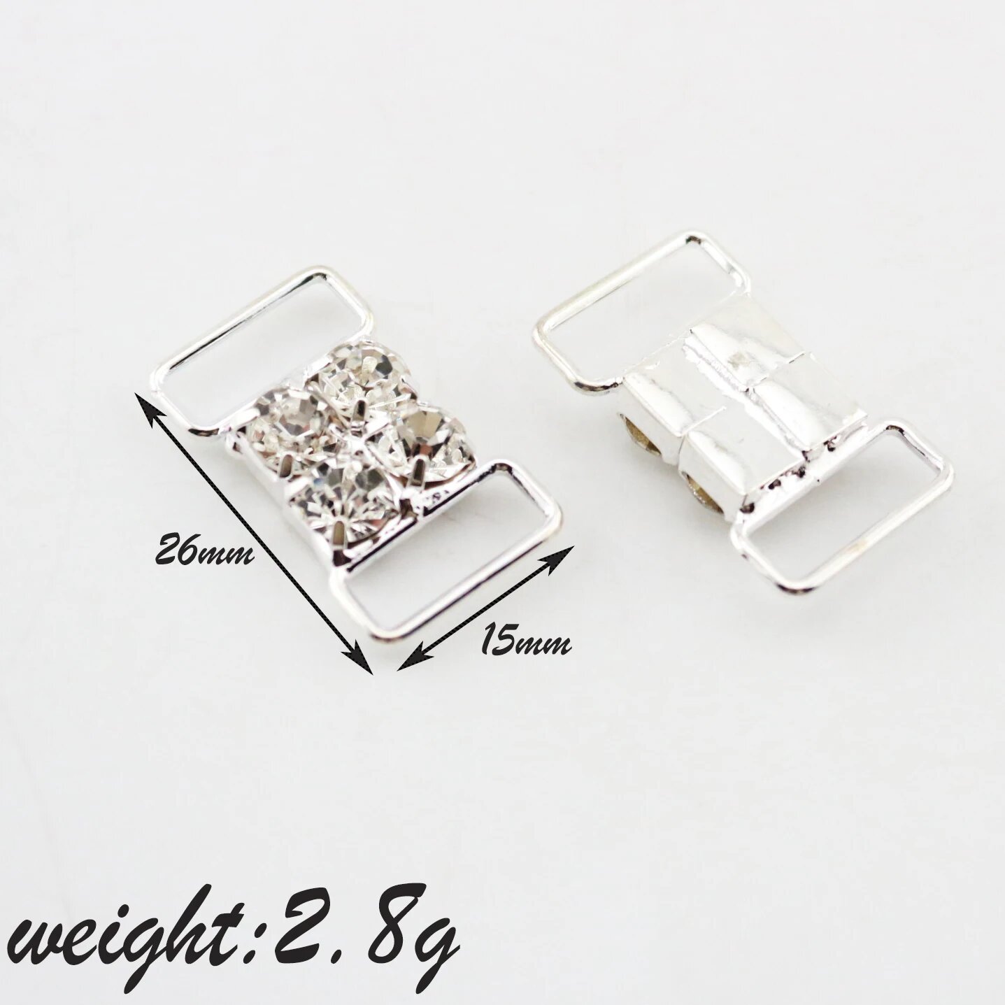 Лкеран металлические пряжки для бикини со стразами, набор из 10 штук 21