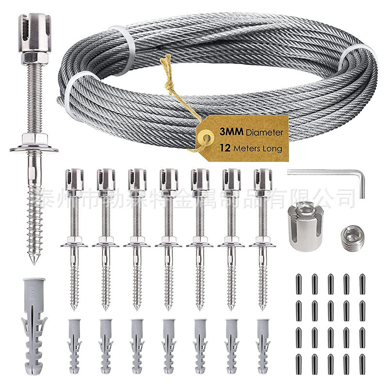 Крепление для проволочного каната из нержавеющей стали, вращающийся крестообразный зажим, фиксированный для 3 мм проволочного каната для вьющихся растений