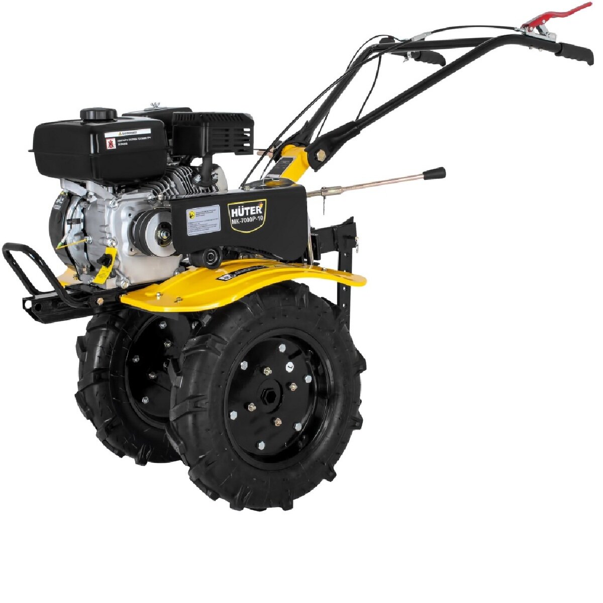 Мотоблок бензиновый Huter МК-7000M-10 (70/5/25), 7 л. с, черный/желтый