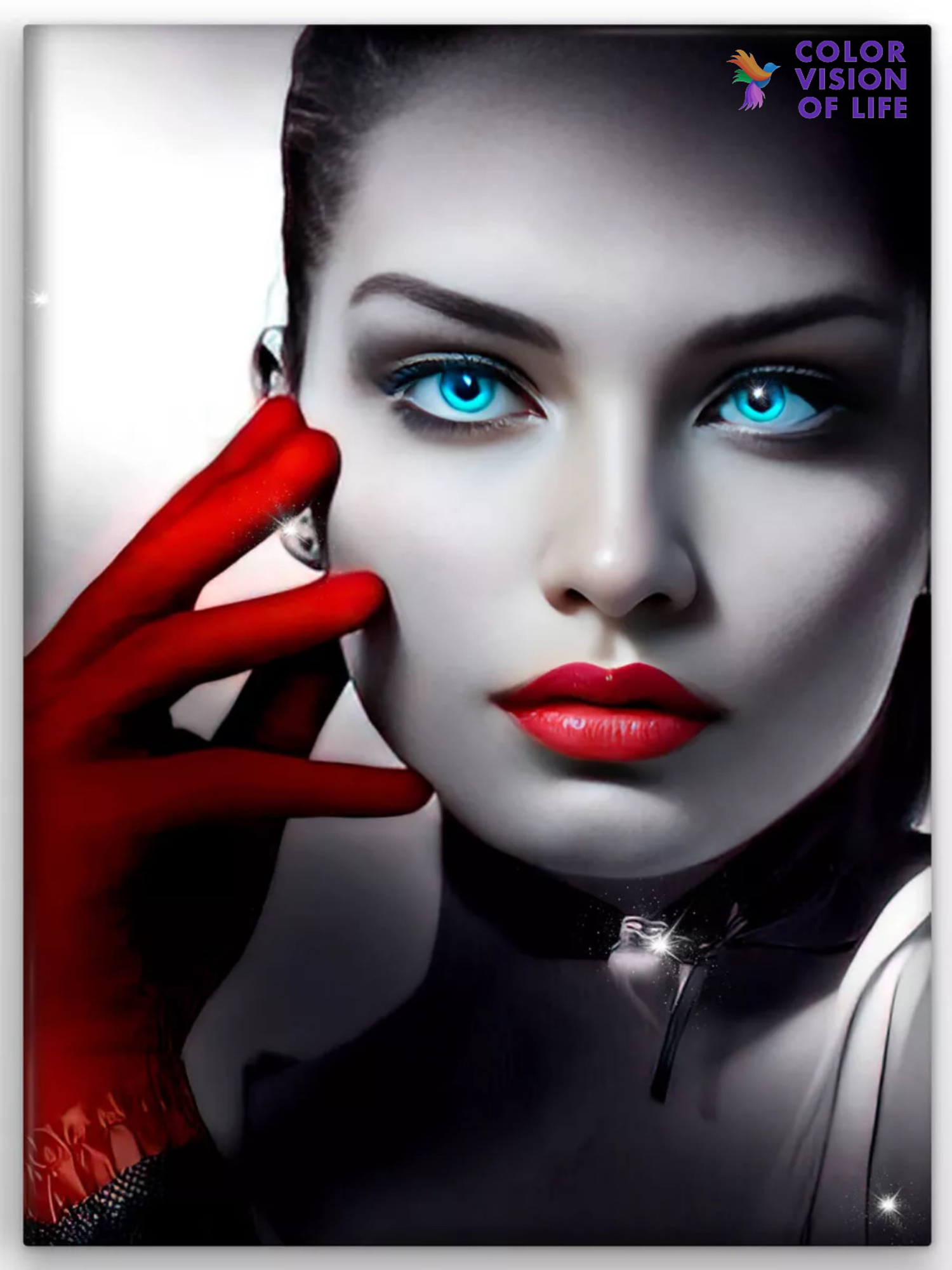 Алмазная мозаика на подрамнике 40х50/Черно-красные