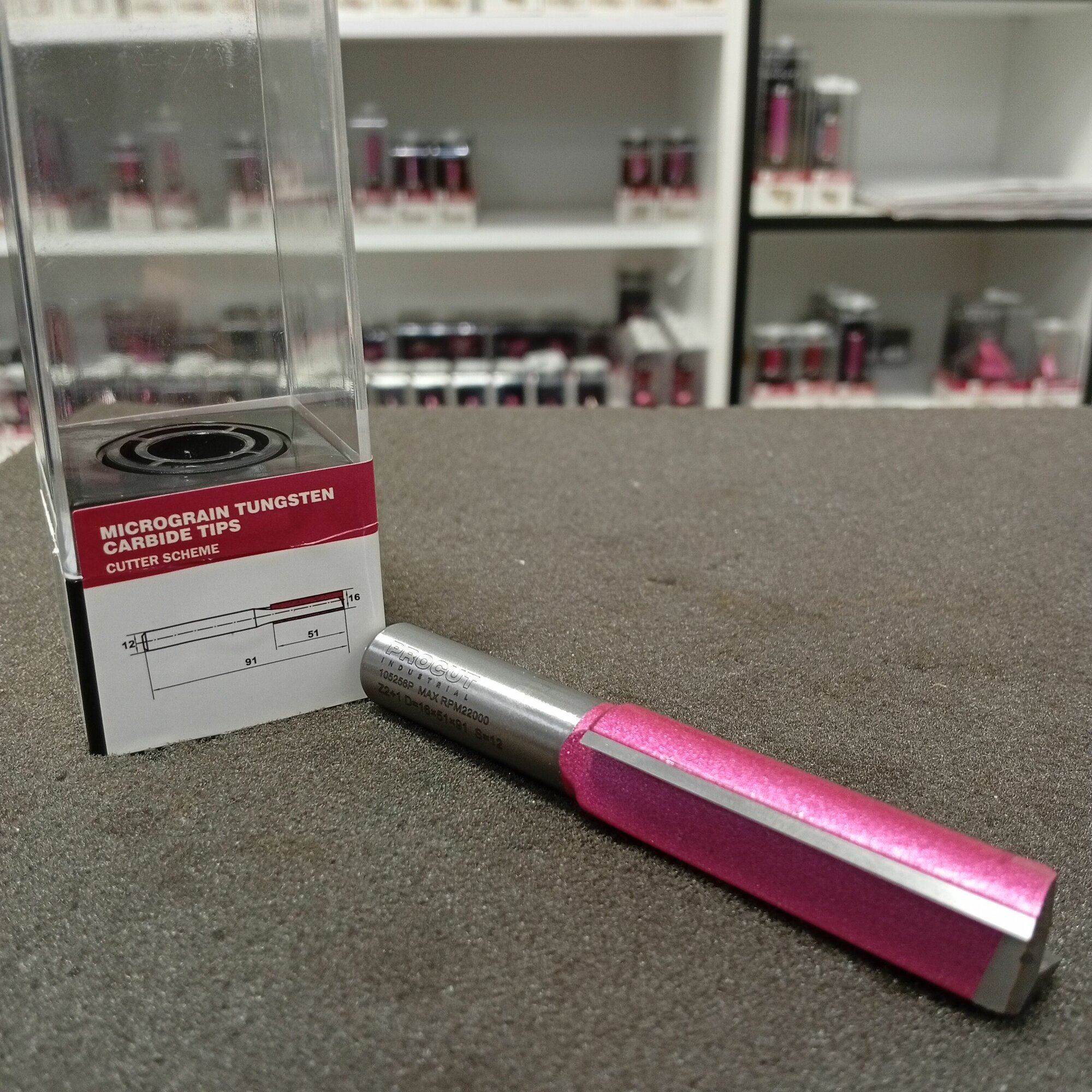 Фреза пазовая 16ммх50мм с врезным зубом ( проф серия) Z 2+1 D 16x50x91 S 12 PROCUT