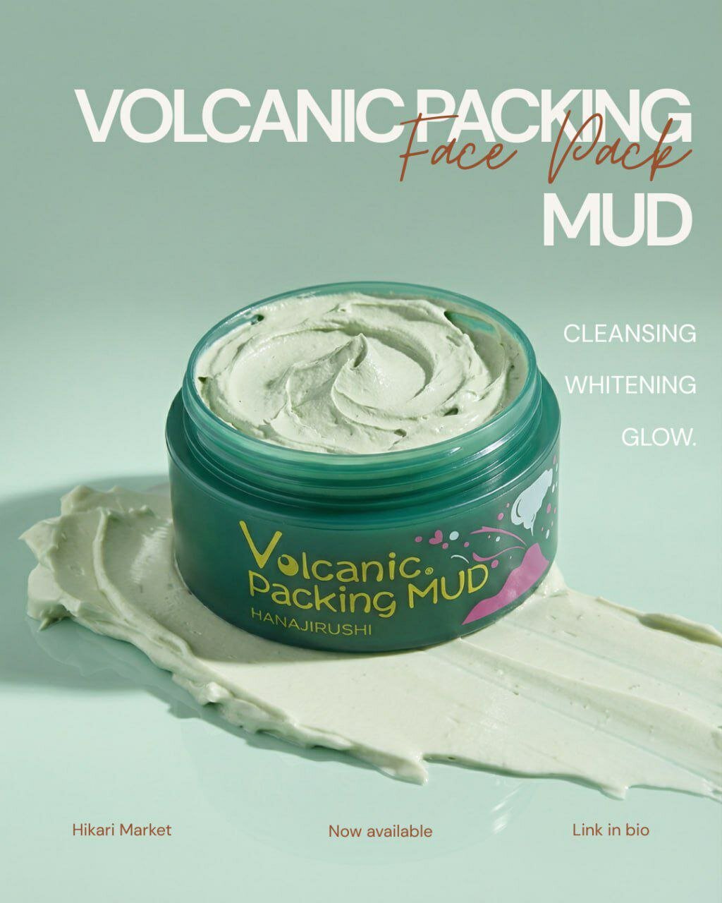 HANAJIRUSHI Маска для лица с глиной 80 гр