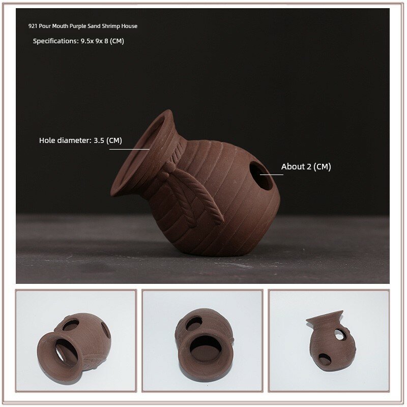 Терракотовое укрытие с обратным отверстием для креветок в аквариуме, биотоп для размножения