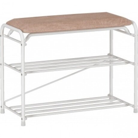 Подставка для обуви "Альфа 23" с сиденьем, 65х30х48 см, белый ПДОА23С Б