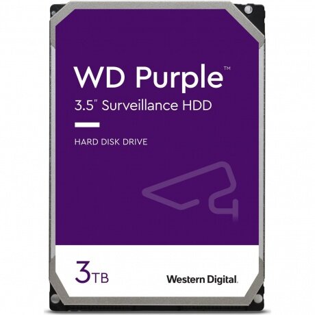 Жесткий диск HDD WD 3.5" 3TB WD33PURZ Purple (SATA-III)
