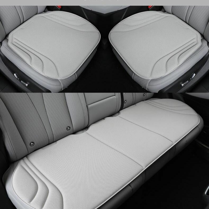 Подушка для автомобильного сиденья из волокна морских водорослей, универсальная для всех сезонов, латексная накладка на сиденье, цельная, зимний теплый трехкомпонентный комплект, нескользящая.