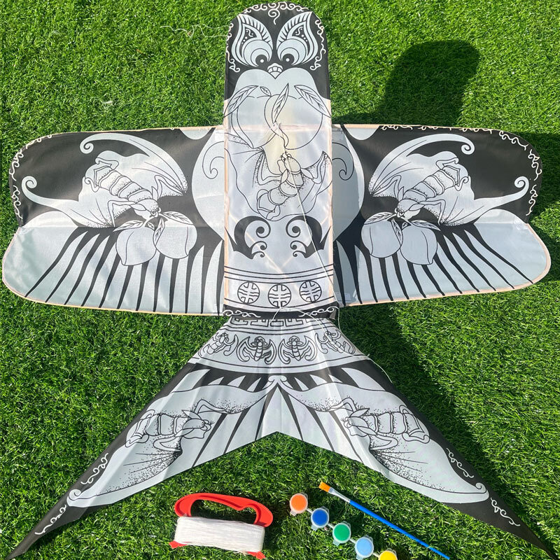 2025 Вэйфан Традиционный бумажный змей DIY Набор материалов для ручной работы Древний стиль Реквизит для фотографии Бумажный змей Подвеска для ветра