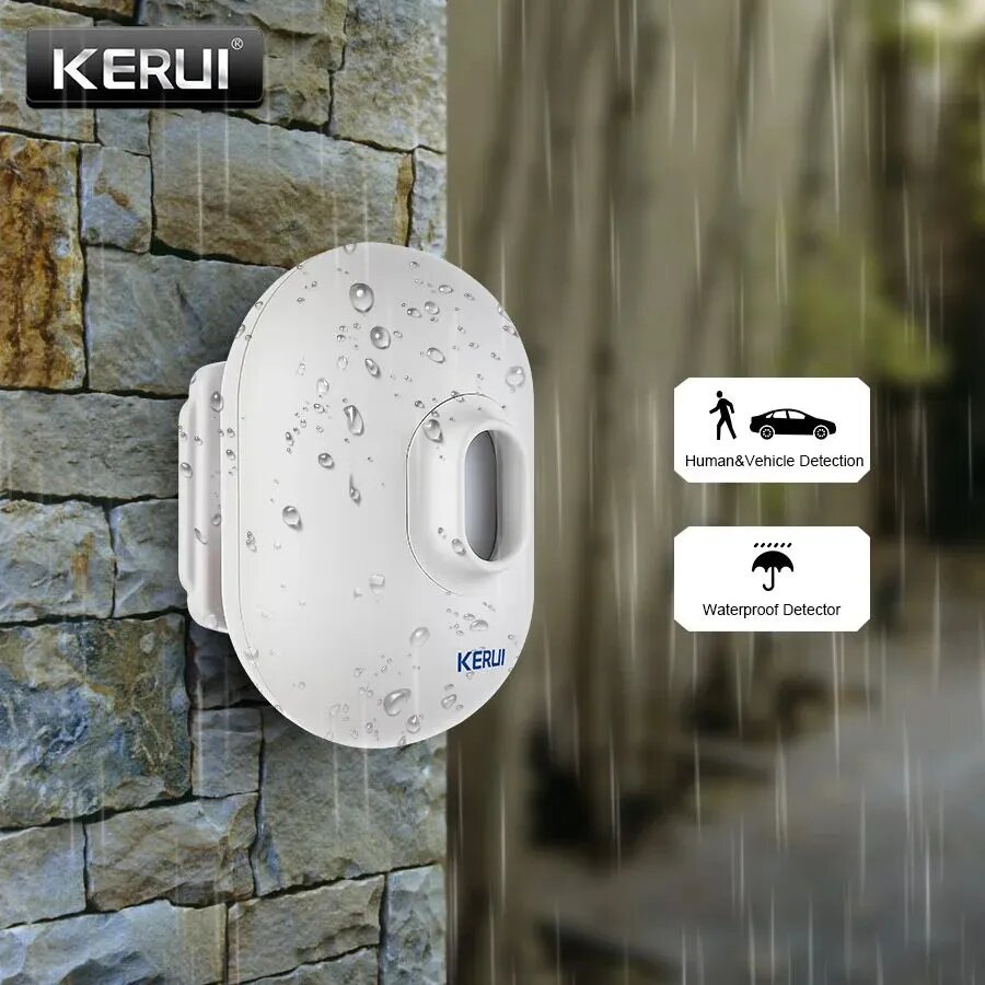Беспроводной шторный пассивный инфракрасный детектор KERUI P861 Работает с хостом сигнализации W181 W184 W202 W204